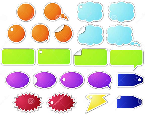 Set of Colorful Labels stock vector. Illustration of label - 19433272