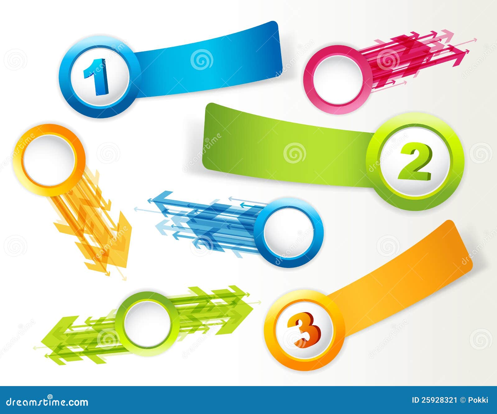 Set of colorful labels. stock vector. Illustration of arrow - 25928321