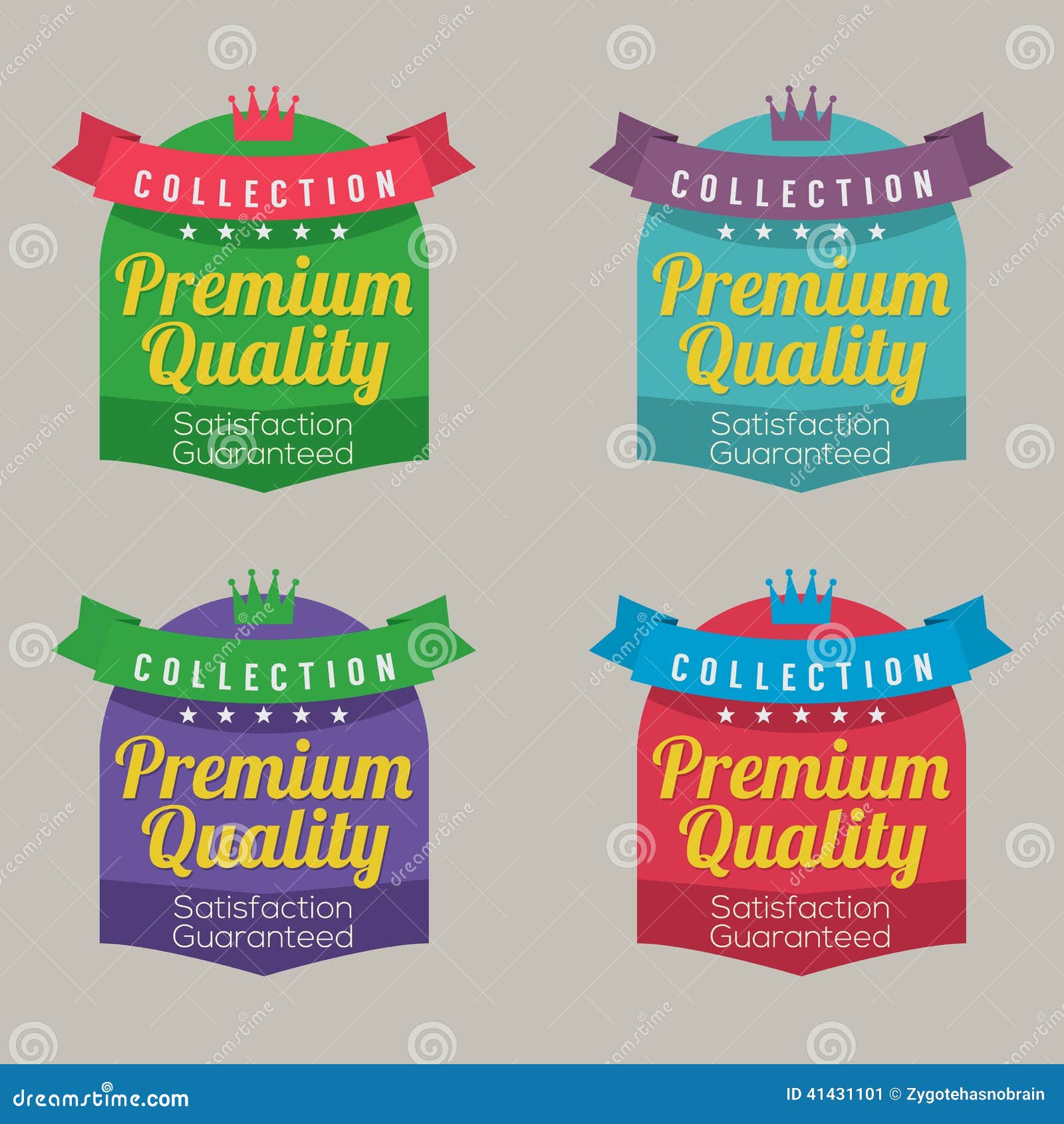 Set of Colorful Labels stock vector. Illustration of emblem - 41431101