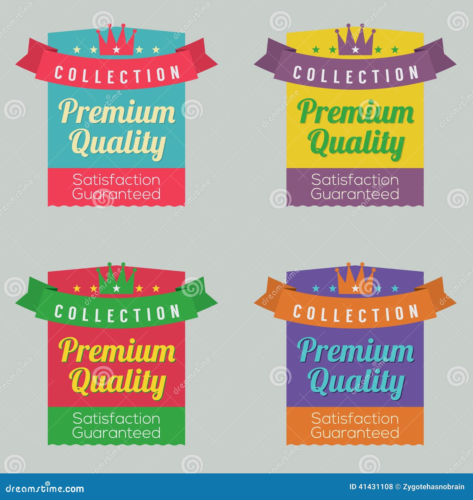 Set of Colorful Labels stock vector. Illustration of design - 41431108