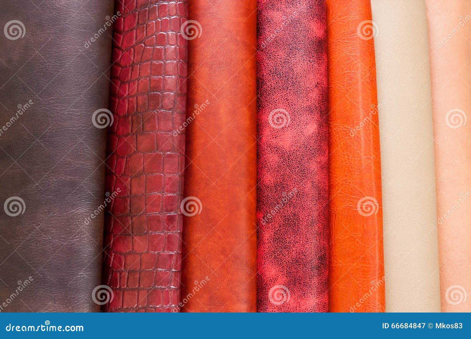 Set of Colorful Leather Materials Stock Image - Image of stripes ...