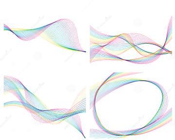 Set of colorful lines stock vector. Illustration of grunge - 10025418