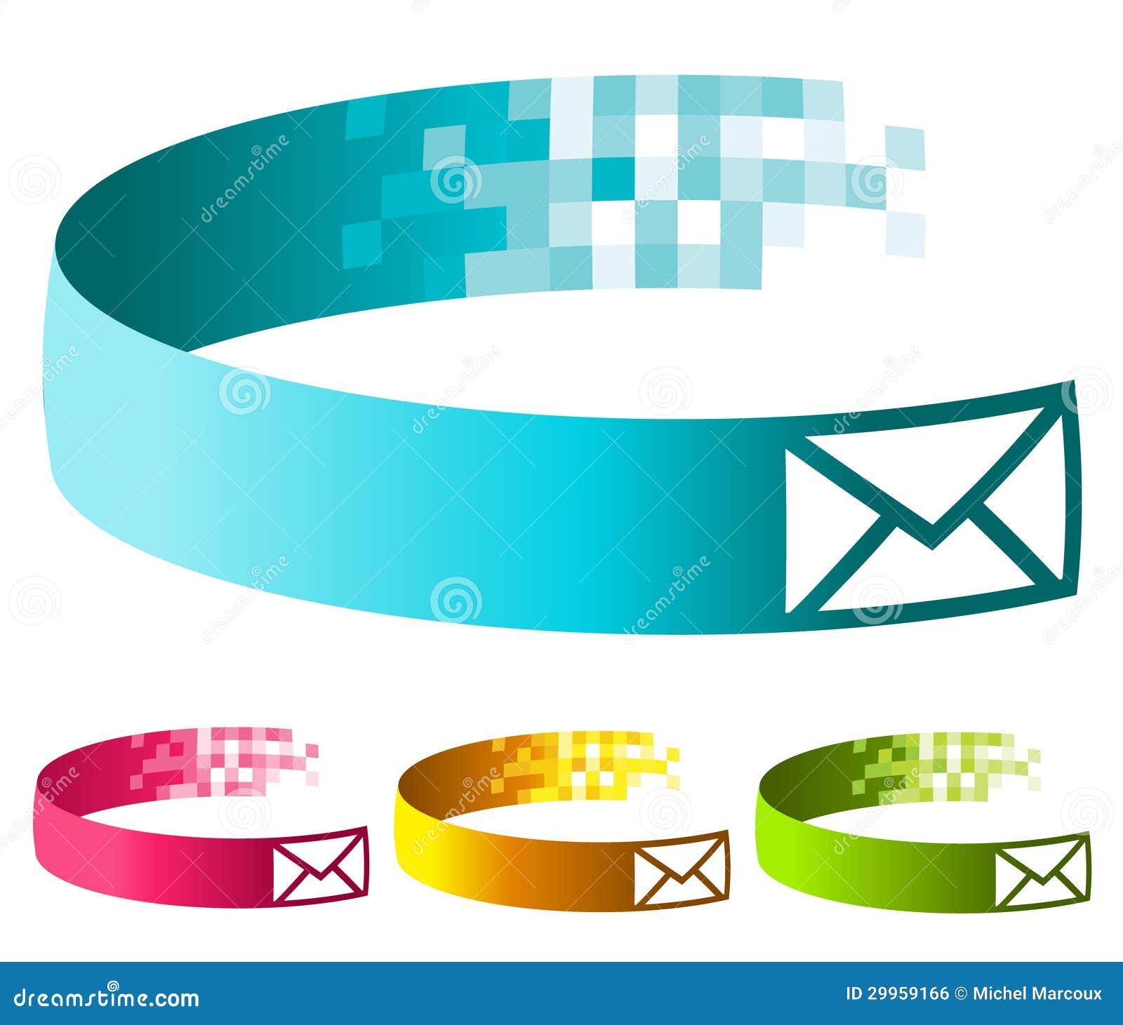 Pixel Email Banners stock vector. Illustration of vector - 29959166