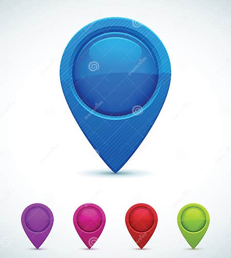 Set of Colorful Map Markers Stock Vector - Illustration of colorful ...
