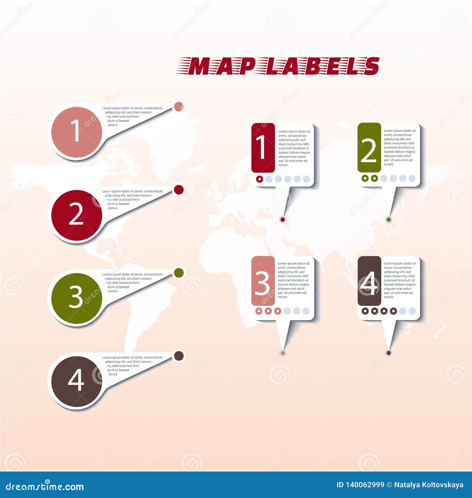 Set of Colorful Map Markers / Map Pointer / Location Icon. Concept of ...