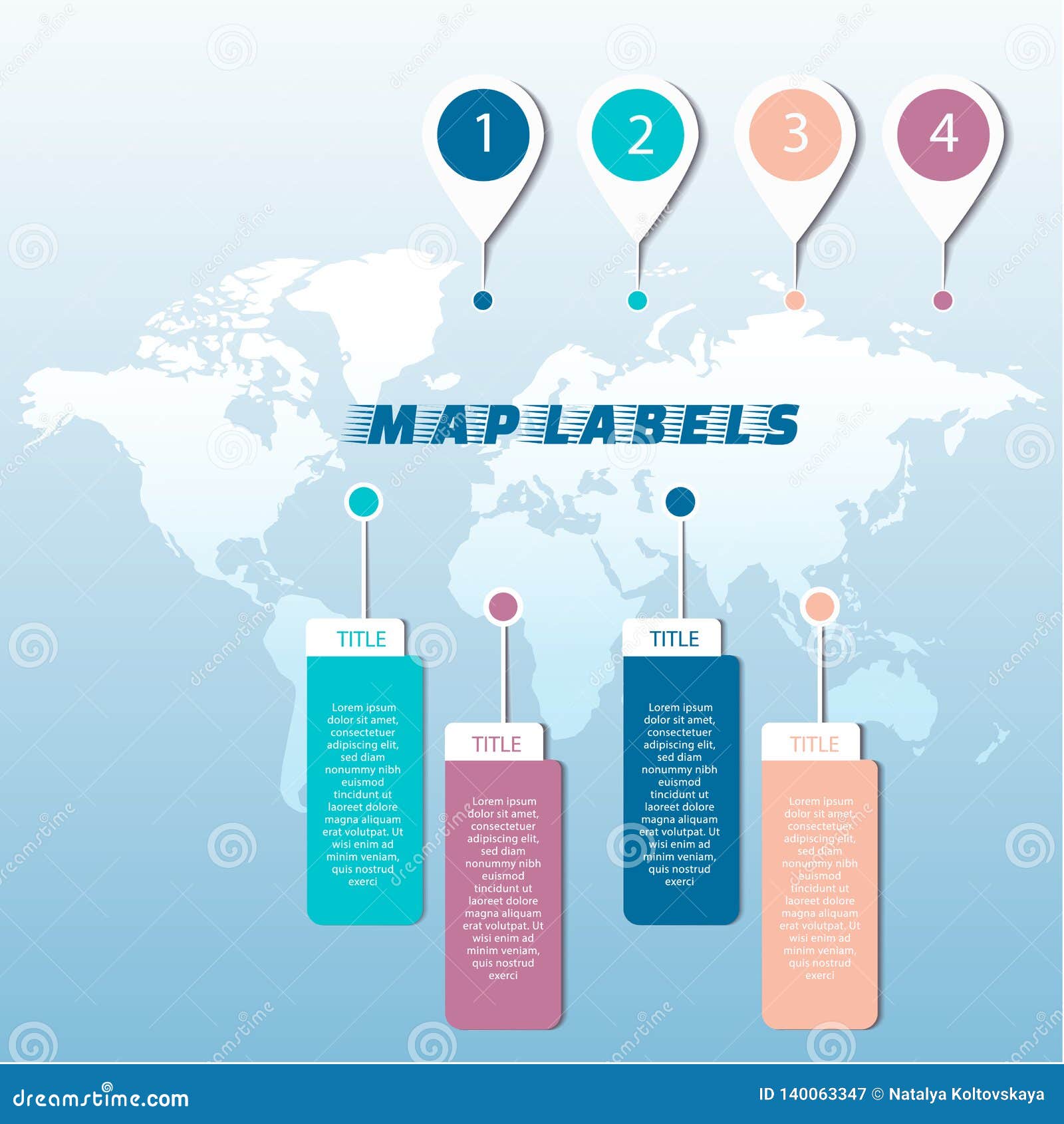 Set of Colorful Map Markers / Map Pointer / Location Icon. Concept of ...