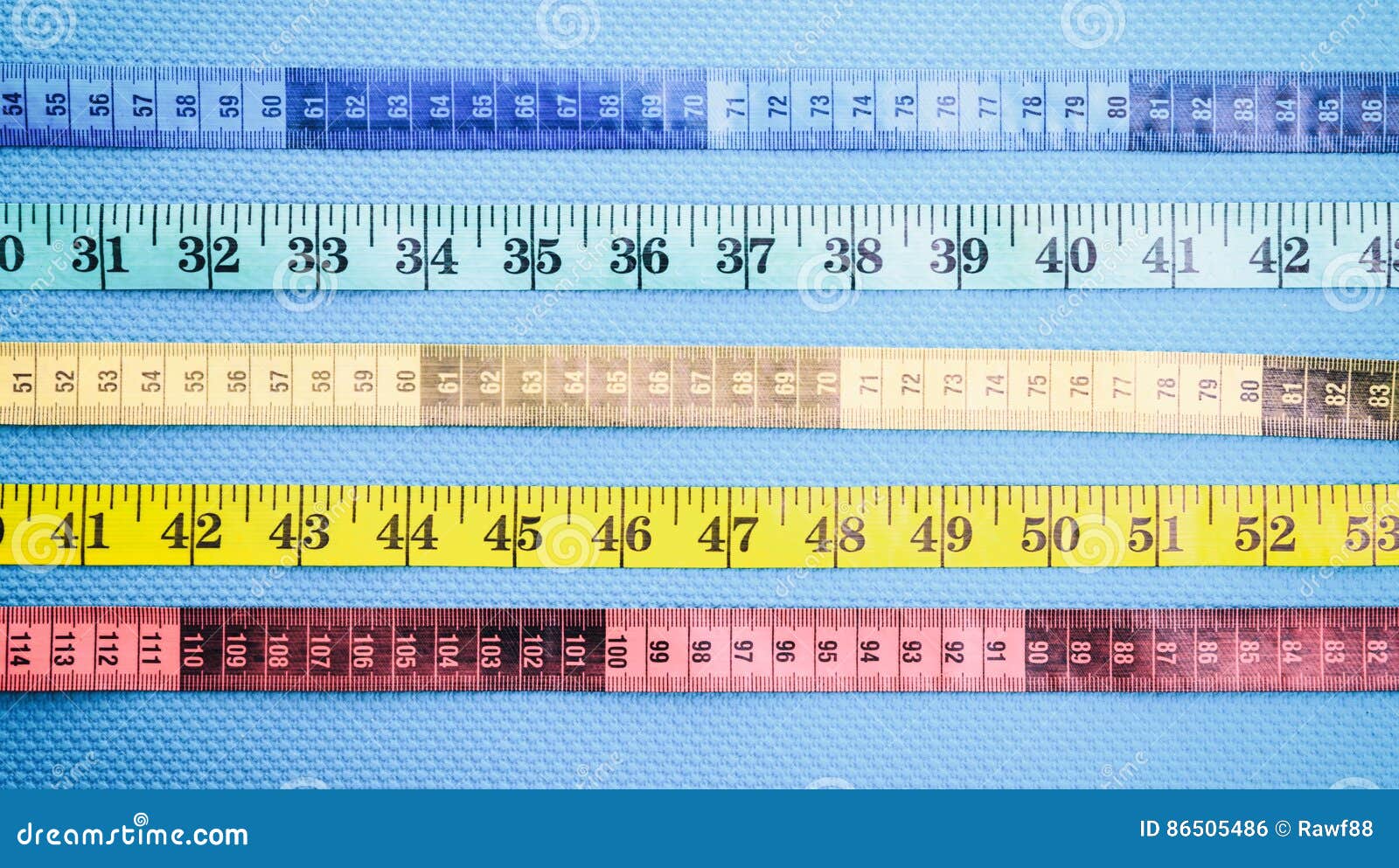 Set of Colorful Measure Tapes Stock Photo - Image of food, measuring ...