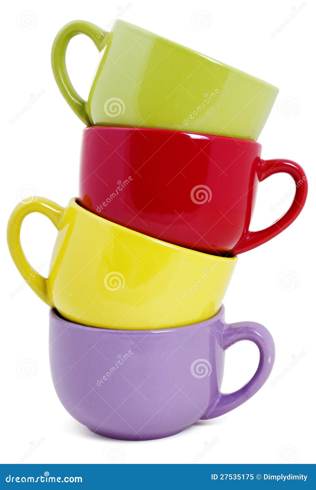 Set of colorful mugs stock image. Image of shiny, stack - 27535175
