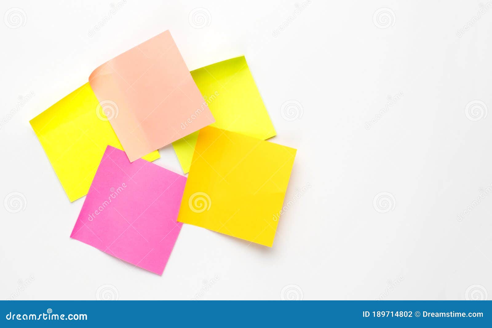 Set of Colorful Note Stickers on White Background Stock Photo - Image ...