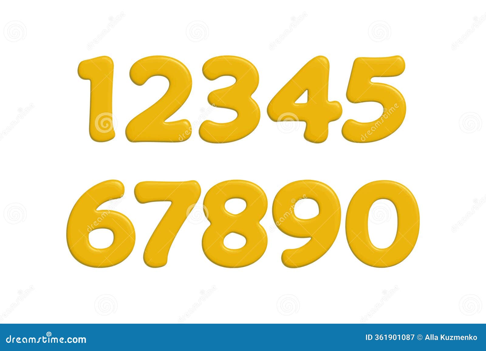 Set of Colorful Numbers. Vector Illustration. Template Elements for ...