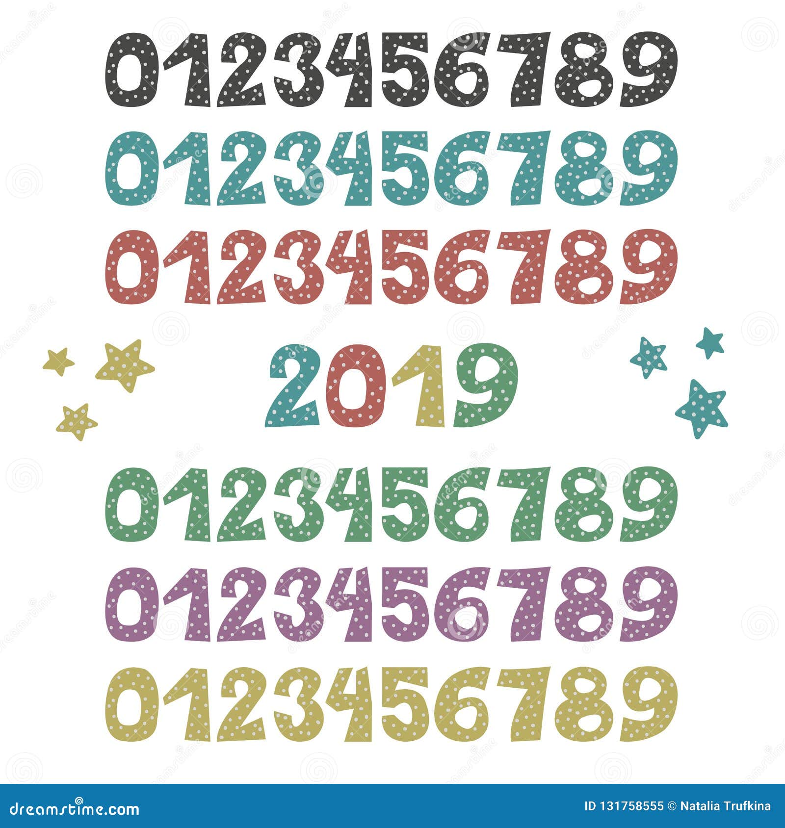 Colorful Numerals And Symbols Royalty-Free Stock Image | CartoonDealer ...