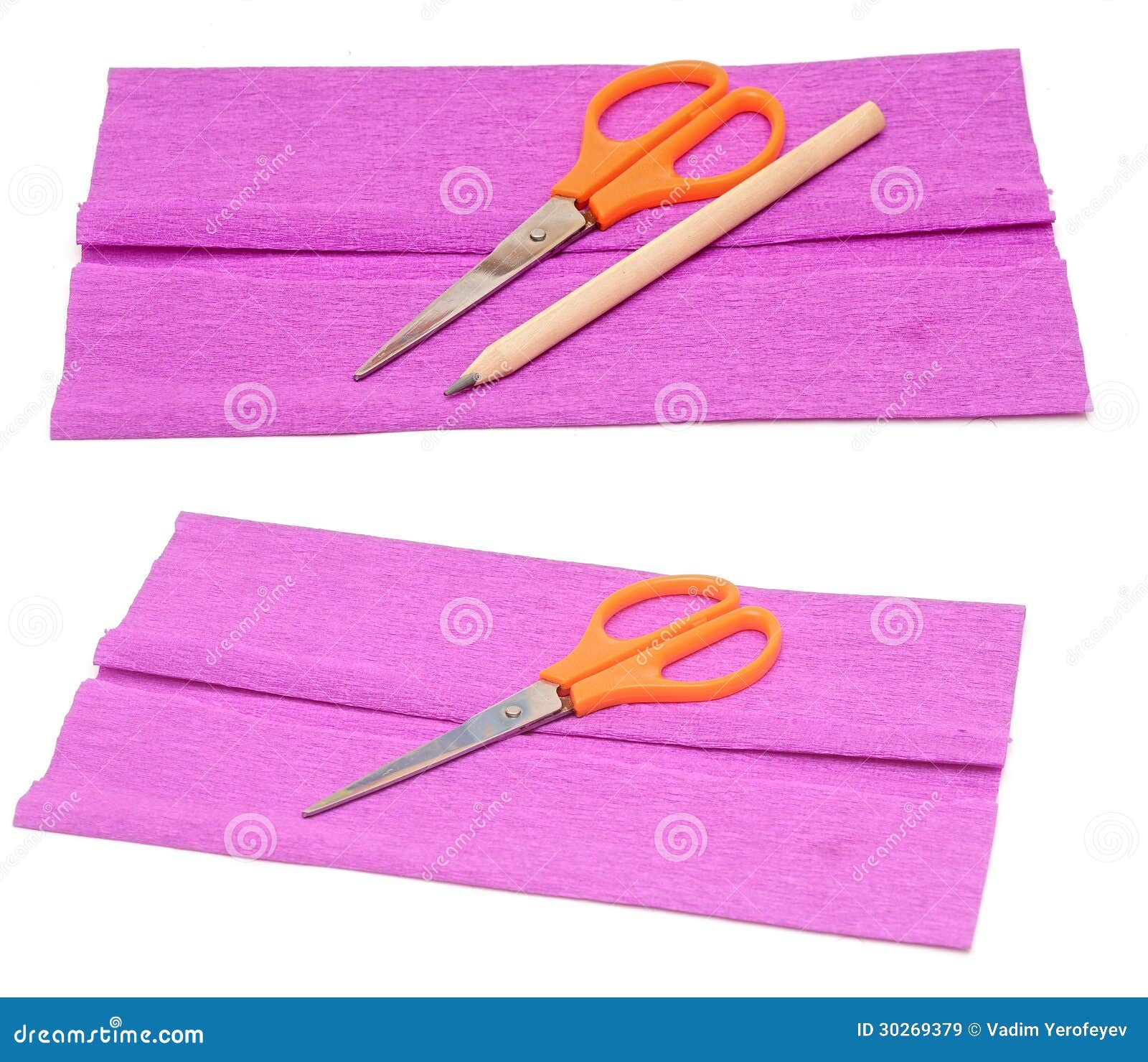 Colorful Paper and Scissors Stock Image - Image of create, scissors ...