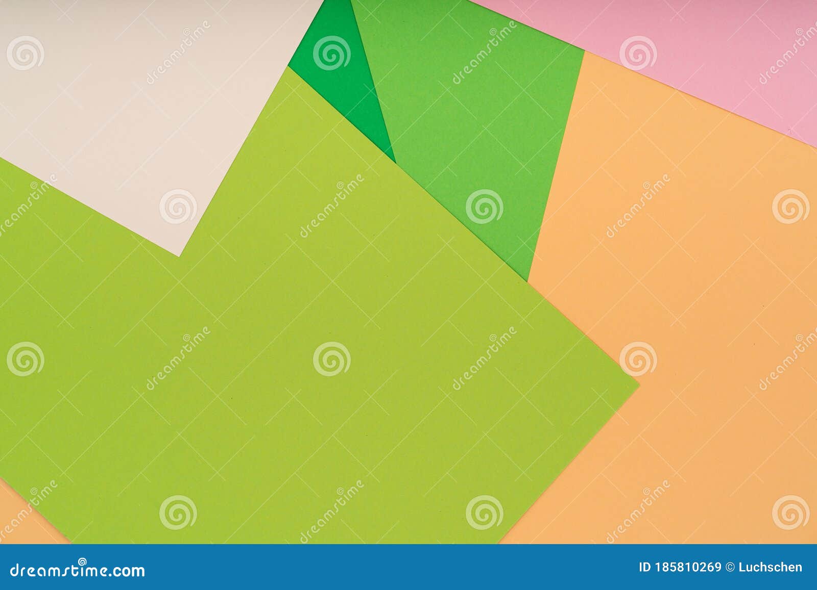 Set of Colorful Paper Sheets Flat Lay Stock Image - Image of empty ...
