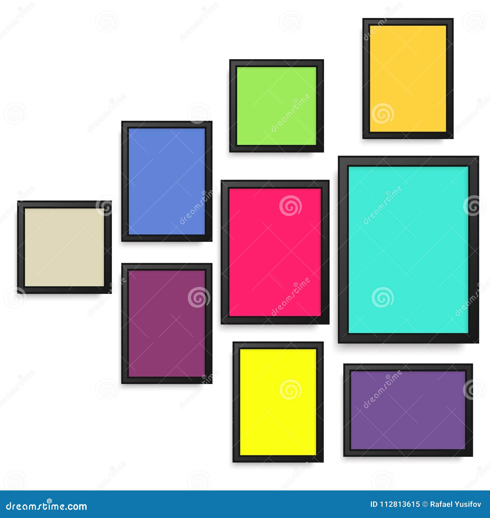 Set of Colorful Photo Frames. Vector. Stock Vector - Illustration of ...