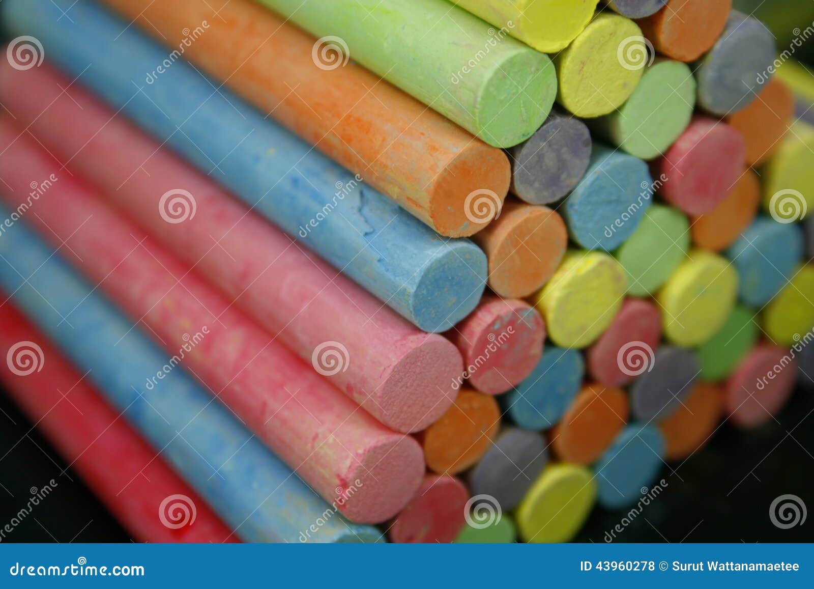 Set of Colorful Pieces of Chalk Stock Photo - Image of object, colorful ...