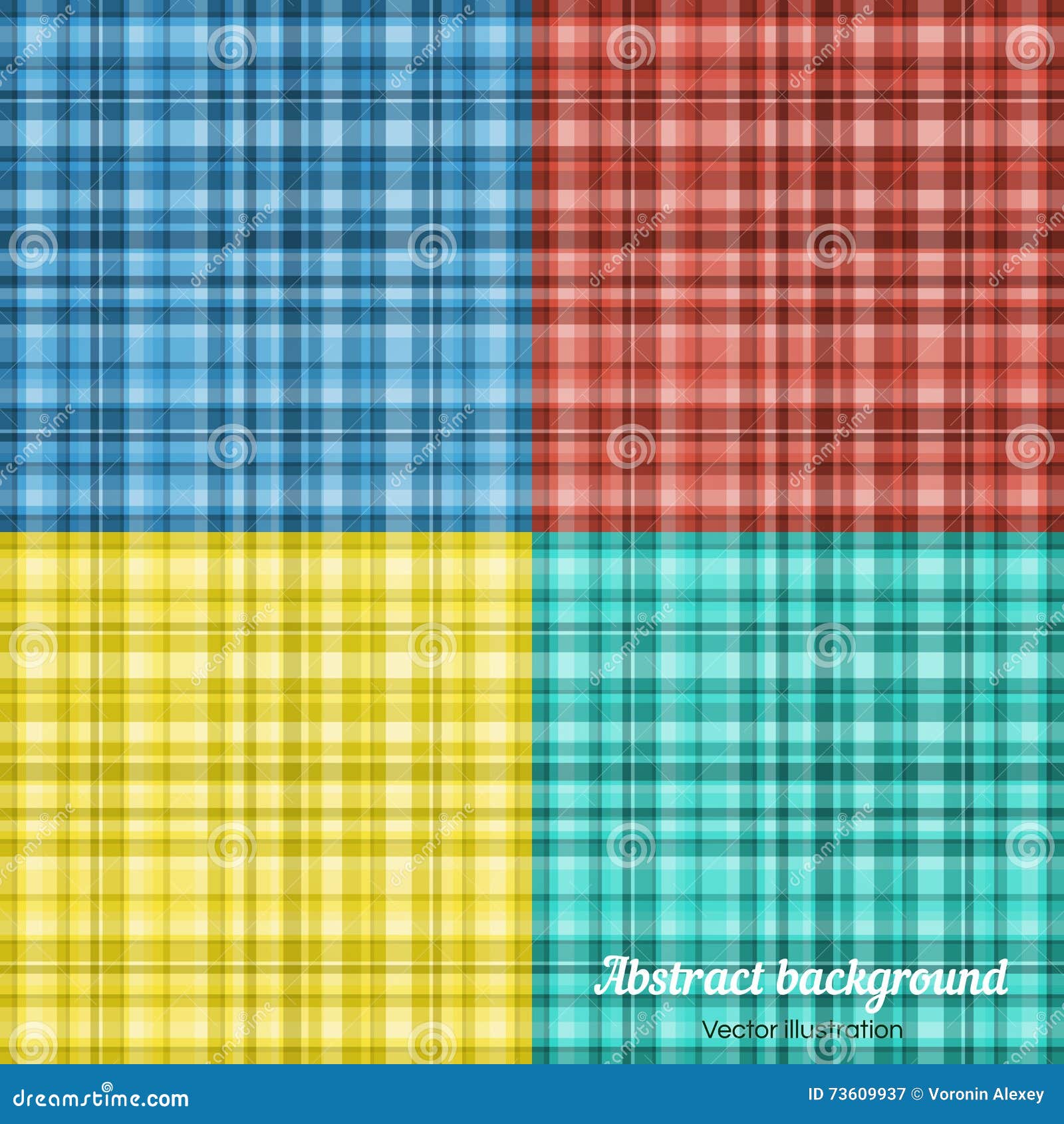Set of Colorful Plaid Pattern. Vector Illustration. Stock Illustration ...