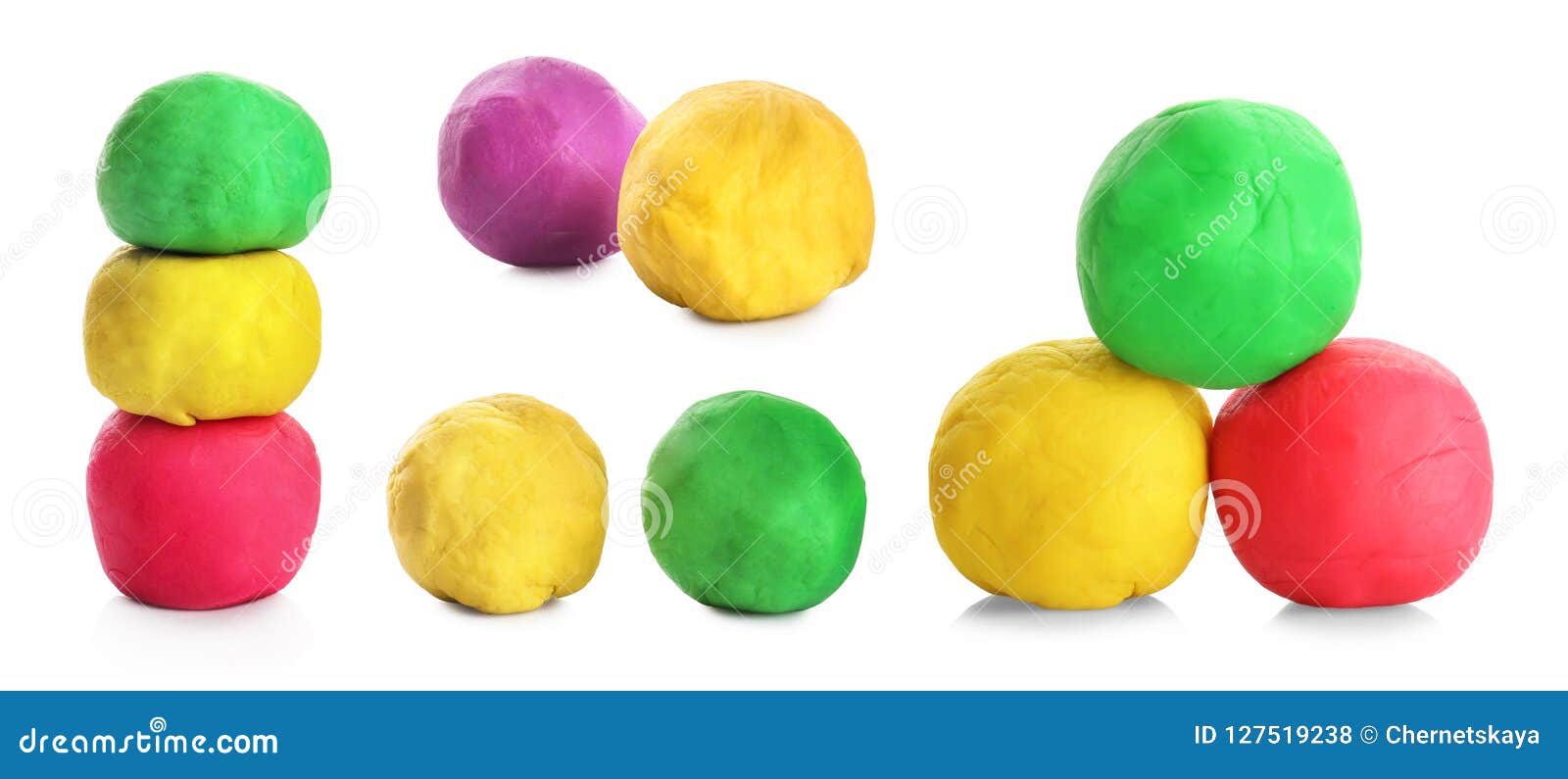 Set of colorful play dough stock photo. Image of creativity - 127519238