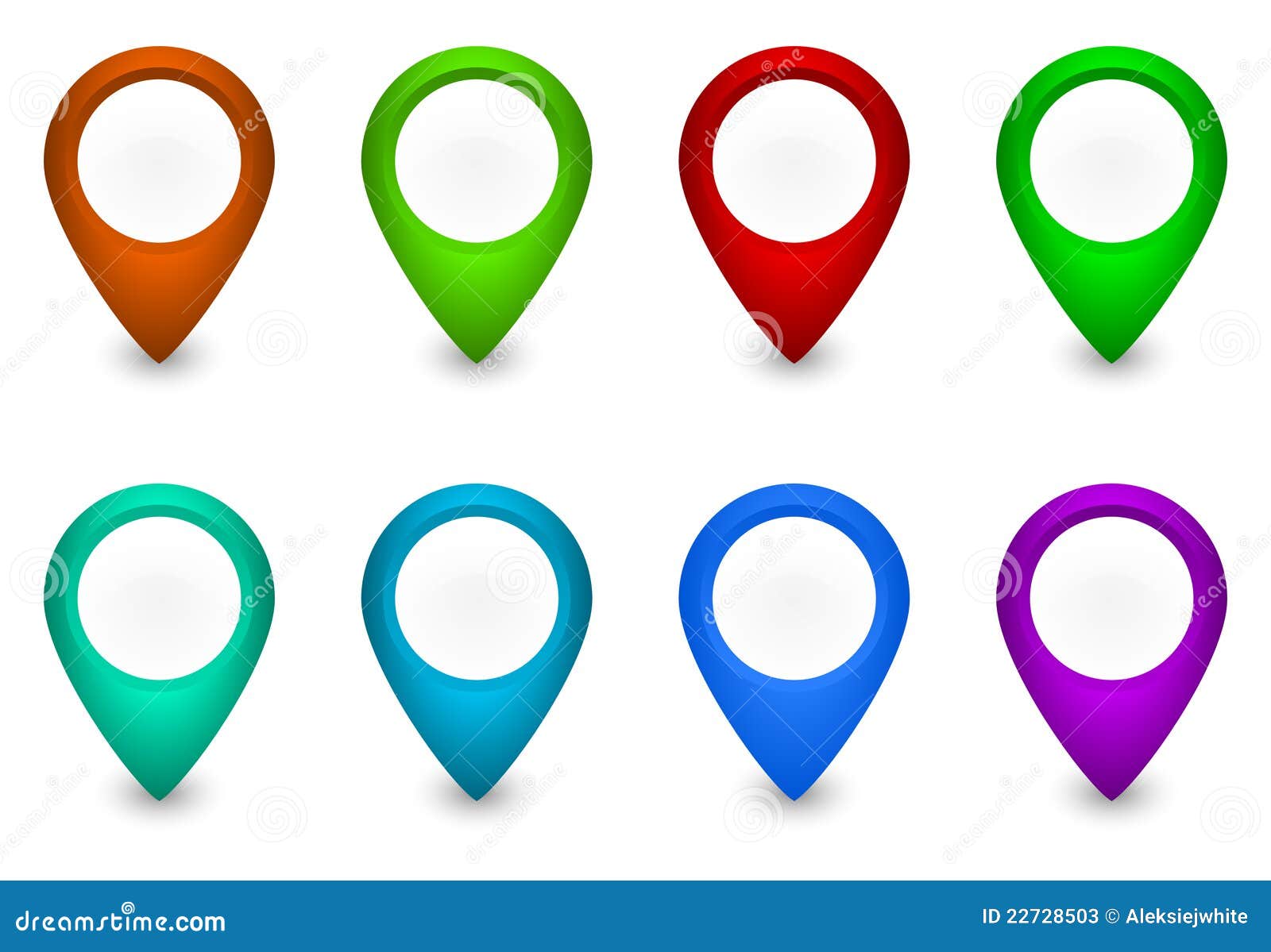 Set of colorful pointers stock illustration. Illustration of label ...