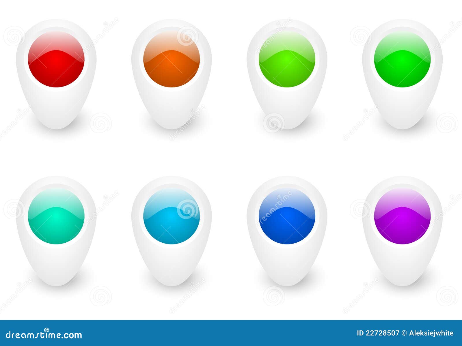 Set of colorful pointers stock illustration. Illustration of needle ...