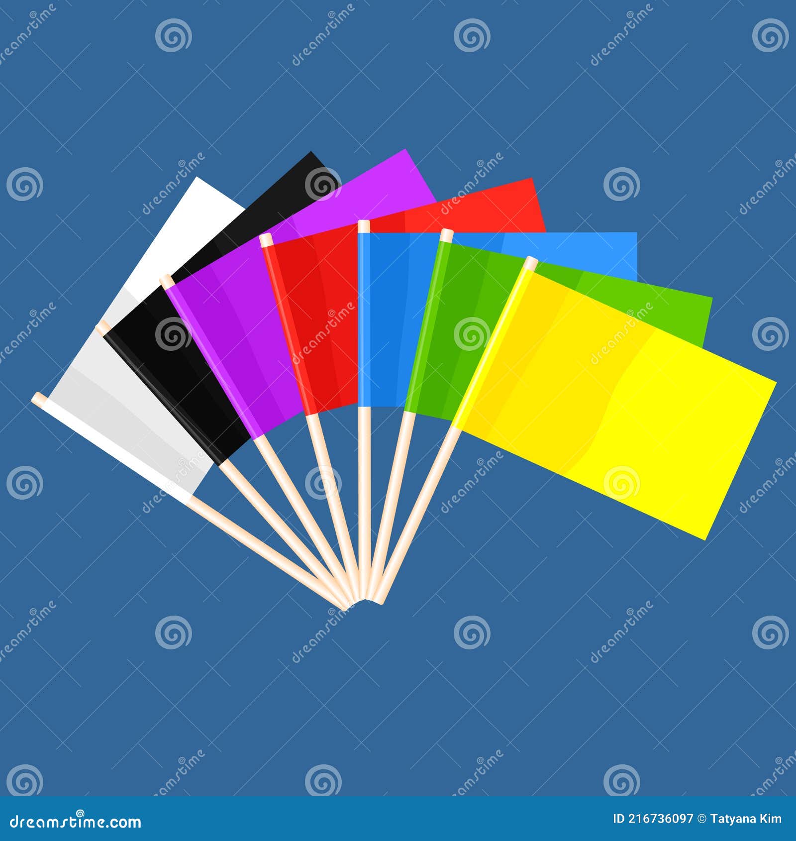 A Set of Colorful Rectangular Flags. Vector Stock Vector - Illustration ...