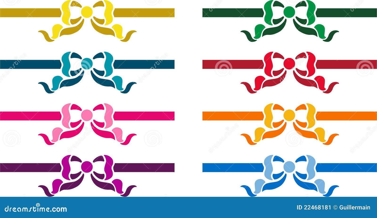 Colorful Ribbons For Celebration Or Party Art Work. Vector Tapes ...