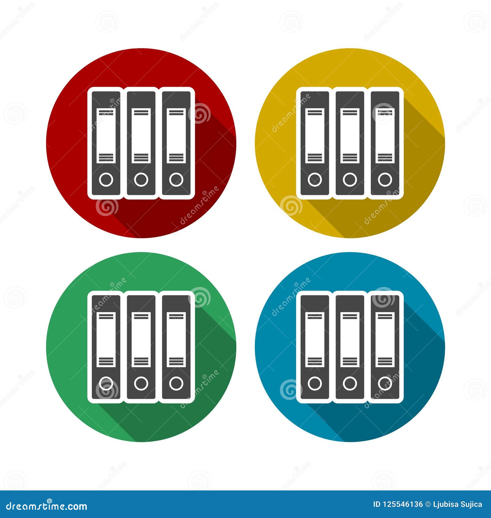 Set of Colorful Ring Binders Stock Vector - Illustration of organizer ...