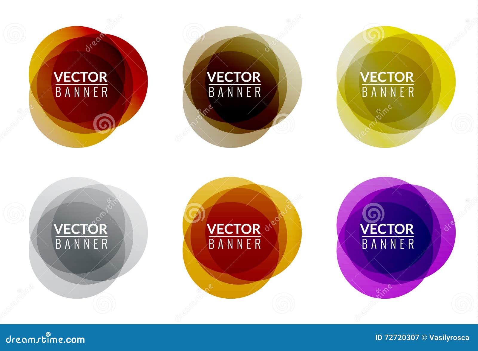 Set of Colorful Round Abstract Banners. Graphic Banners Design Stock ...