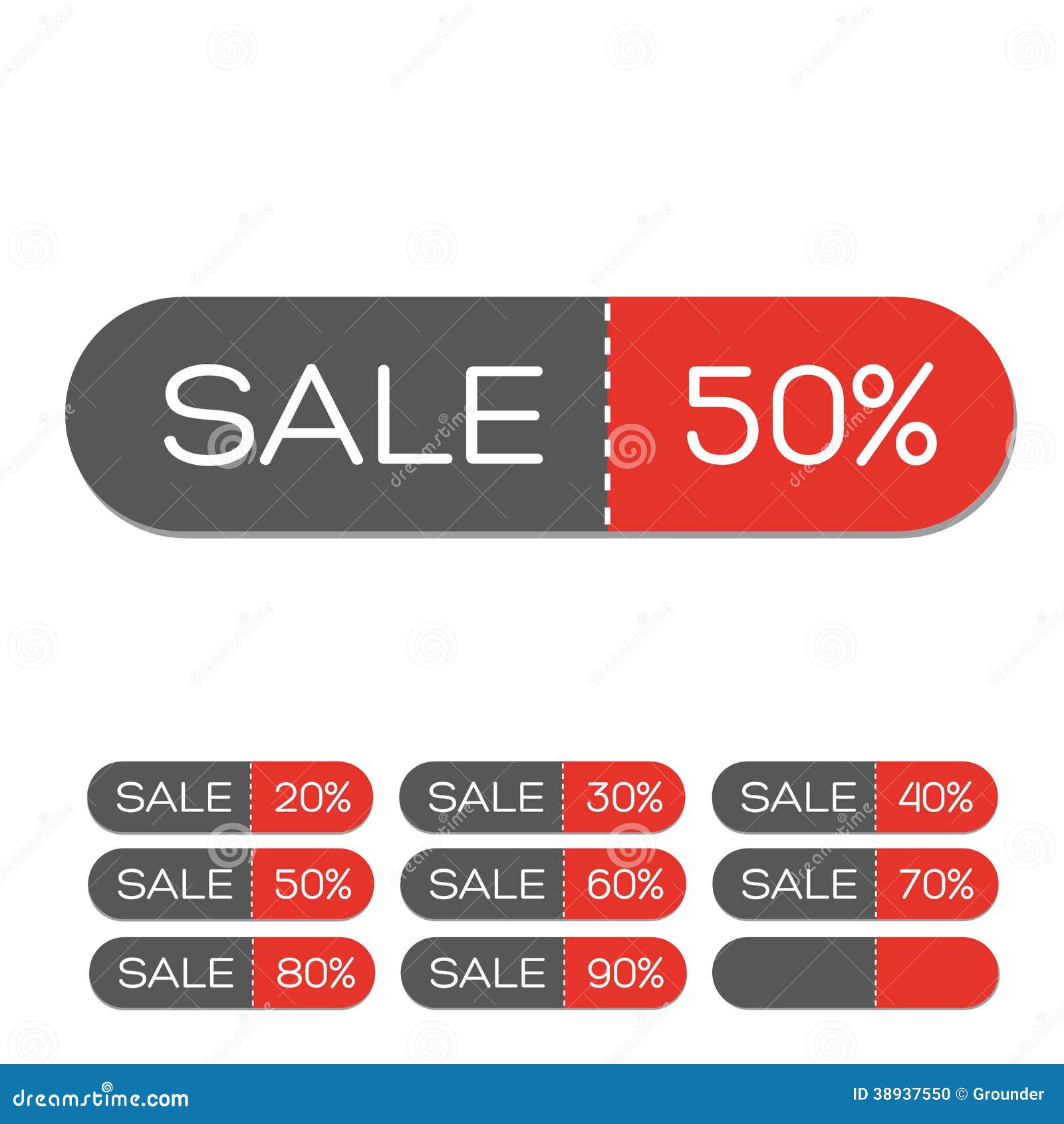 Set of Colorful Sale Labels Stock Vector - Illustration of retail ...