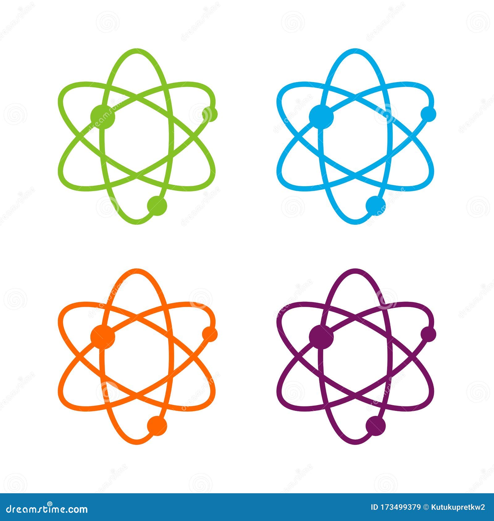 Set Colorful Science Chemistry Logo Template Illustration Design ...