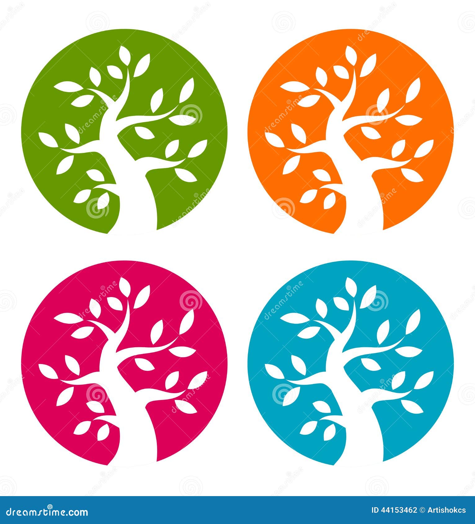 Bold Tree Silhouette Vector Design Stock Photo | CartoonDealer.com ...