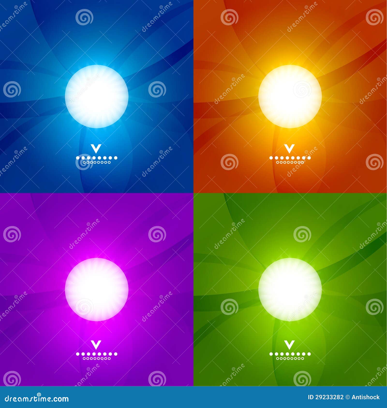 Set of Colorful Shiny Design Templates Stock Vector - Illustration of ...