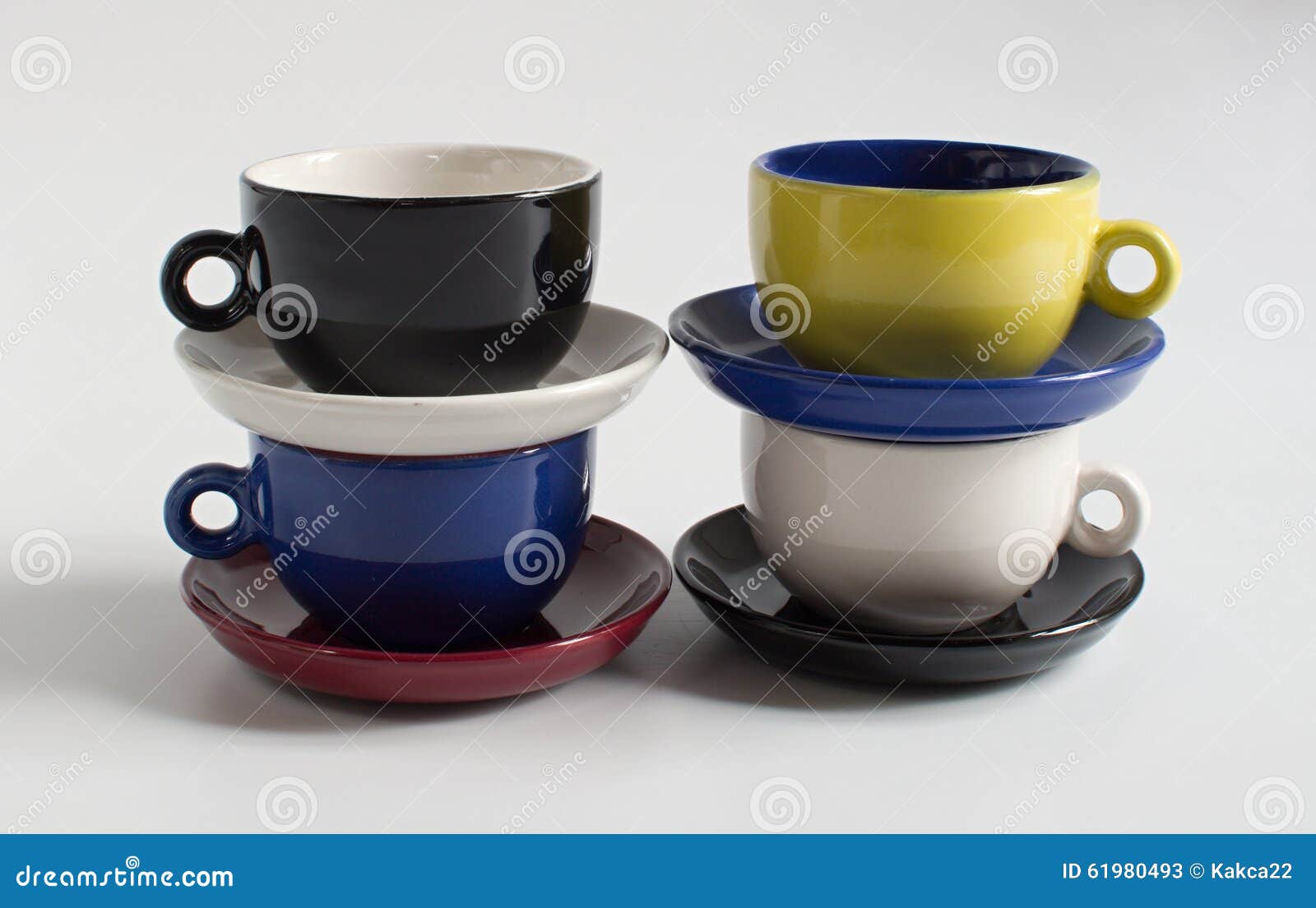 Set of colorful small cups stock image. Image of cups - 61980493