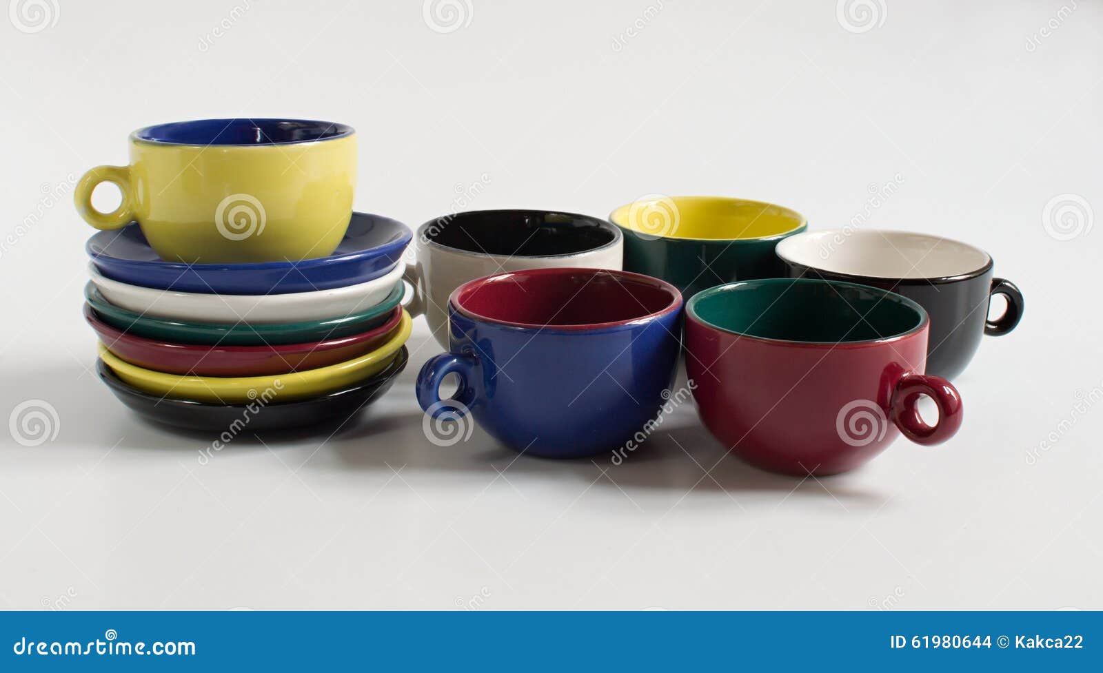Set of colorful small cups stock photo. Image of cups - 61980644