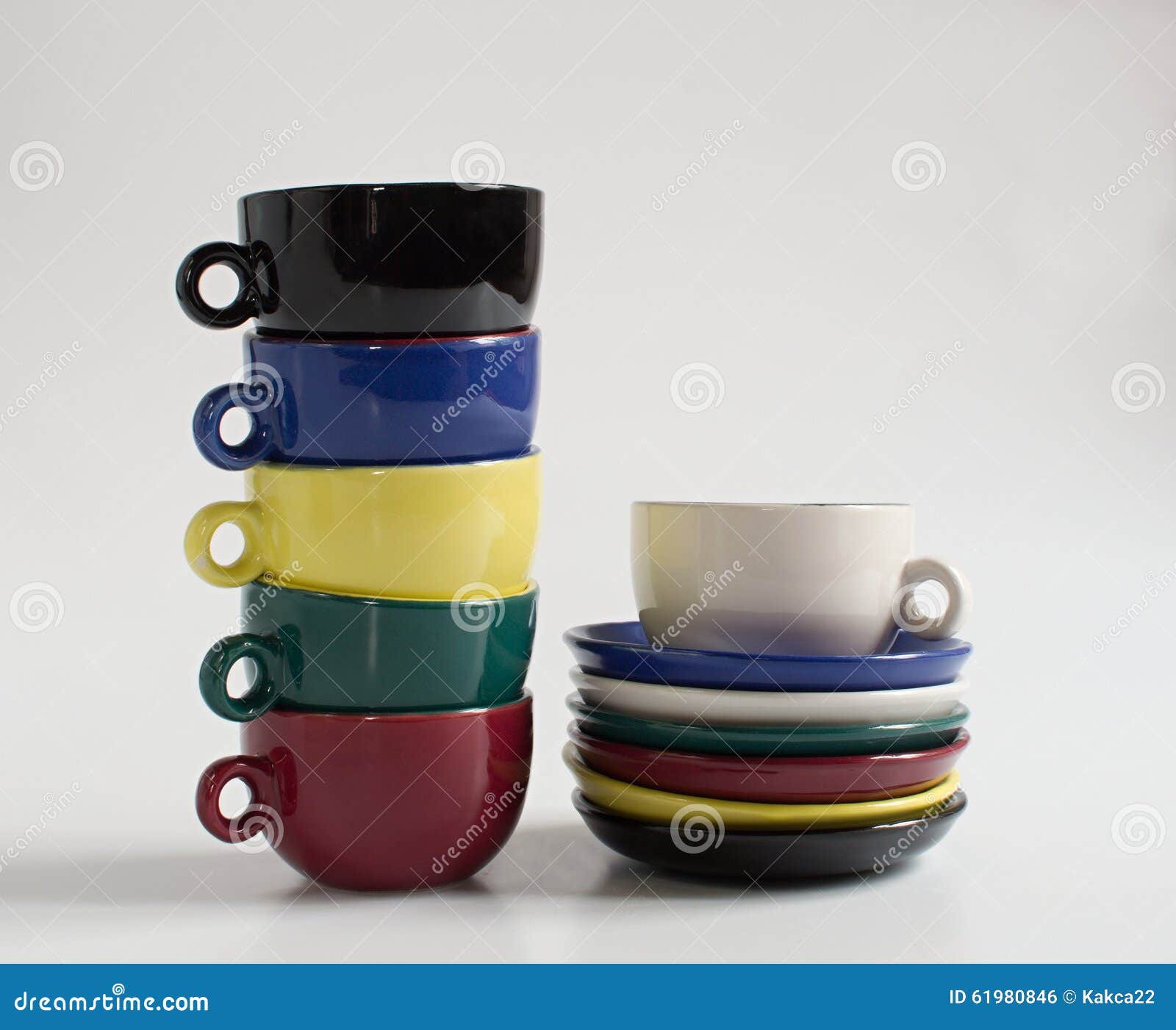 Set of colorful small cups stock photo. Image of cups - 61980846