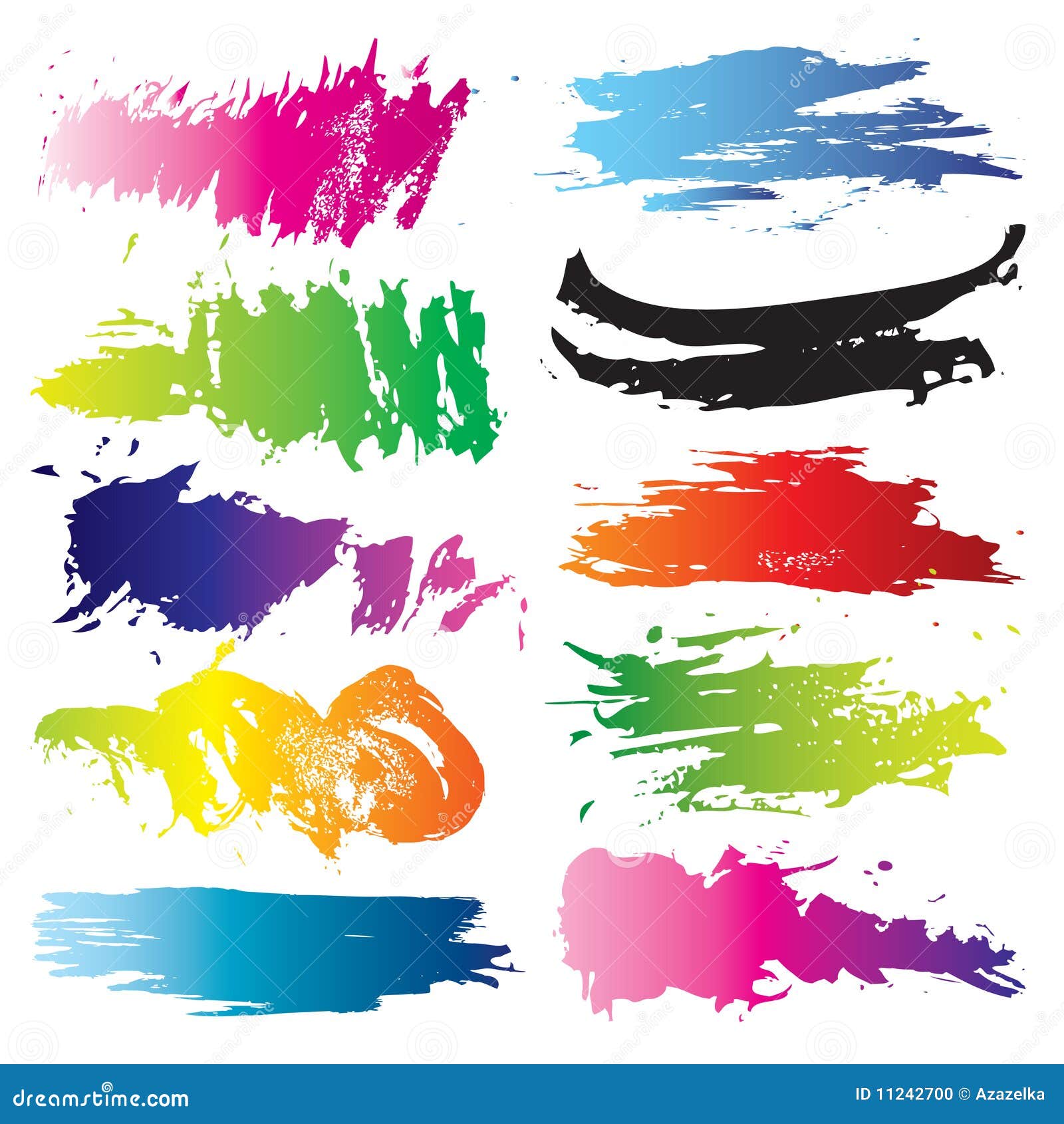 Set of colorful spashes stock vector. Illustration of creative - 11242700