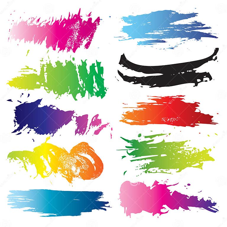 Set of colorful spashes stock vector. Illustration of creative - 11242700