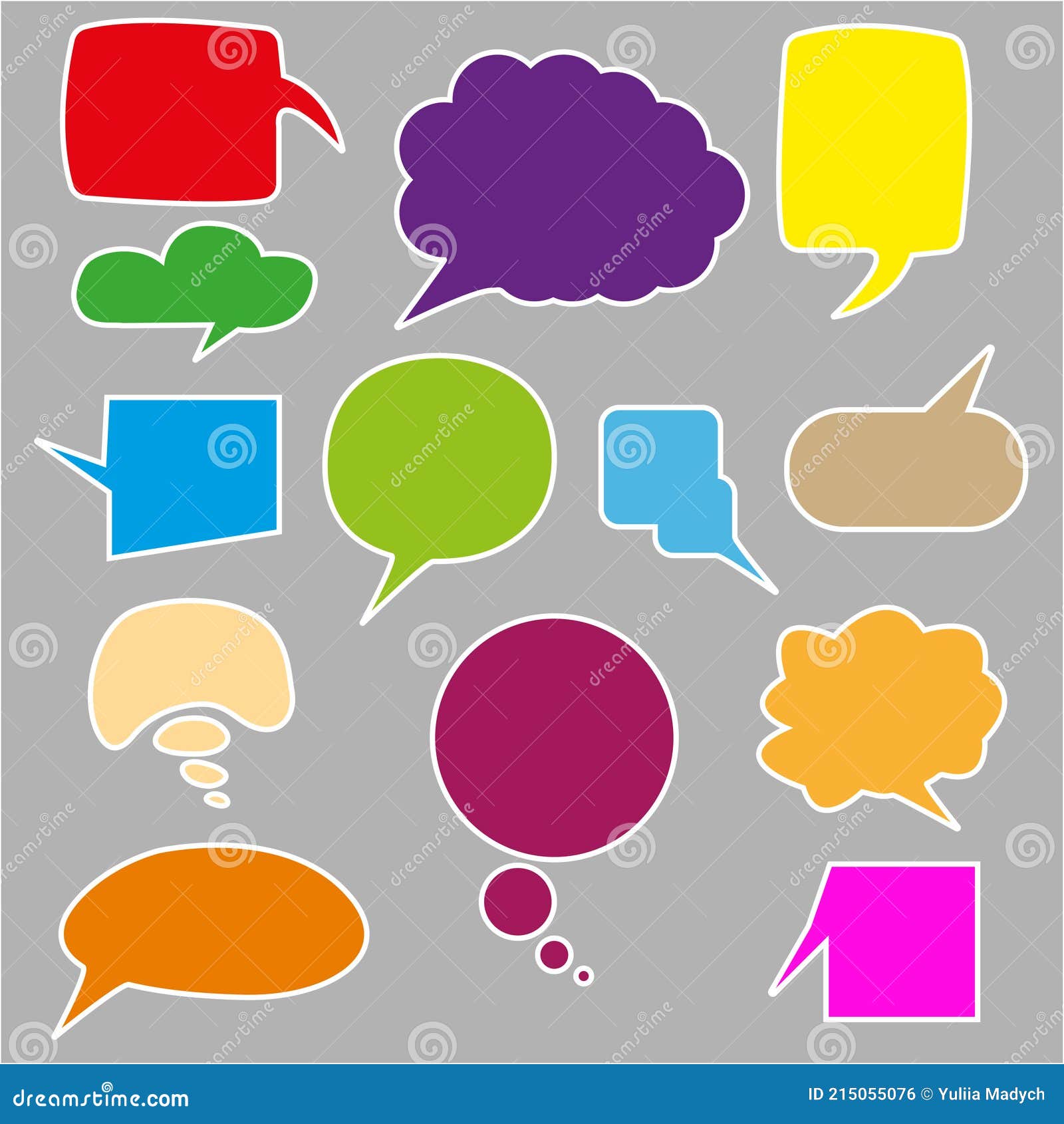 Set of Colorful Speech Bubbles Speech Bubbles. Discussion Bubbles ...