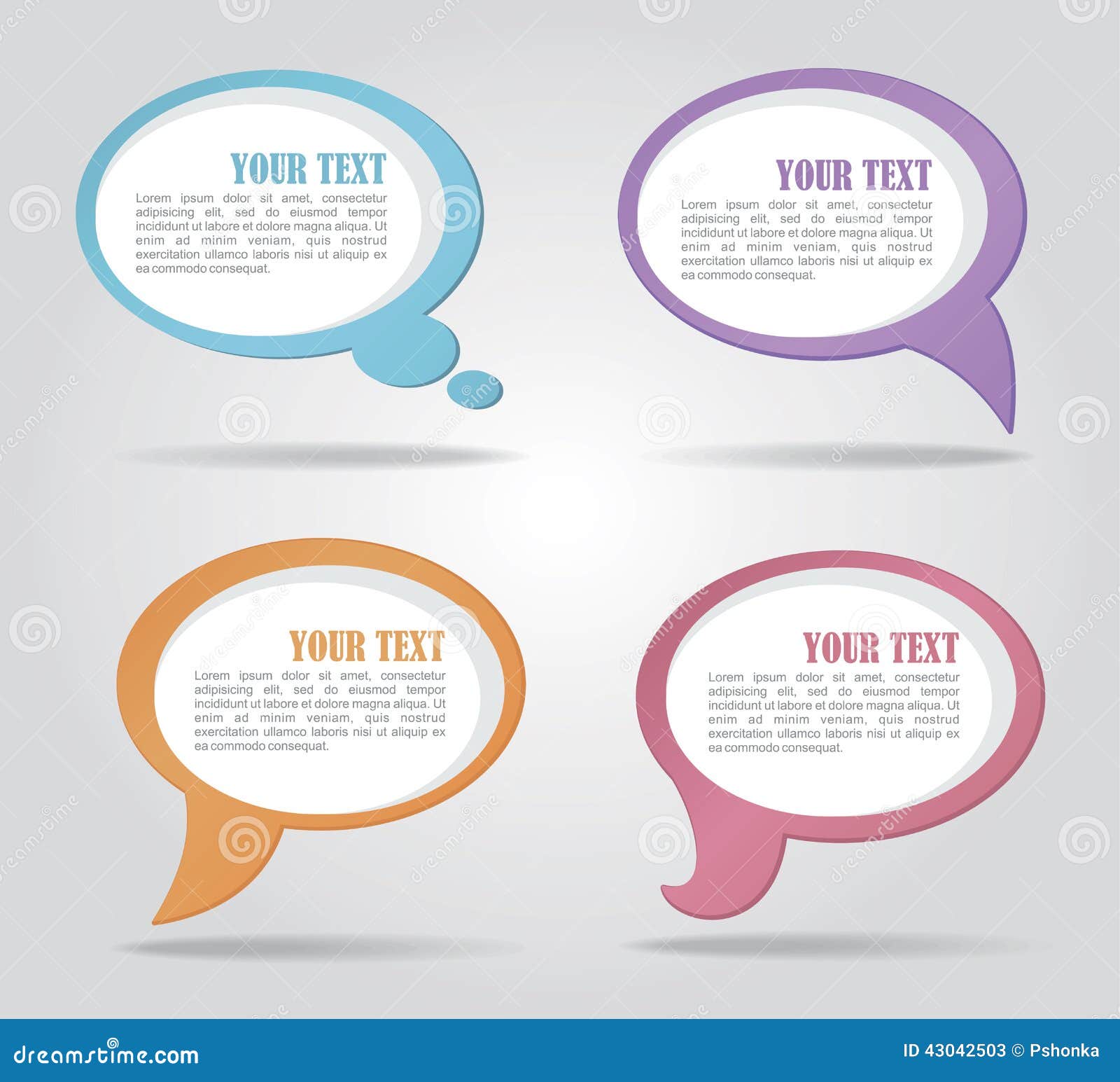 Set of Colorful Speech Bubbles Stock Vector - Illustration of bubble ... Set of Colorful Speech Bubbles Stock Vector - Illustration of bubble ...