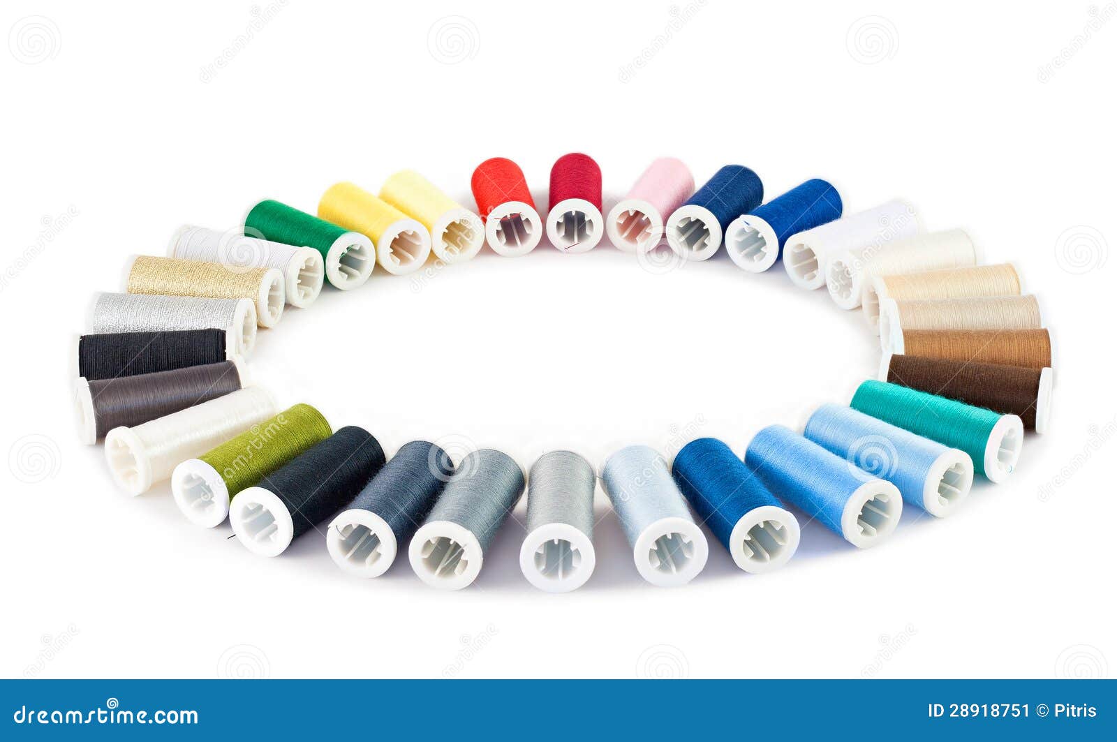 Set of Colorful Spools of Thread Stock Image - Image of skill, sorted ...
