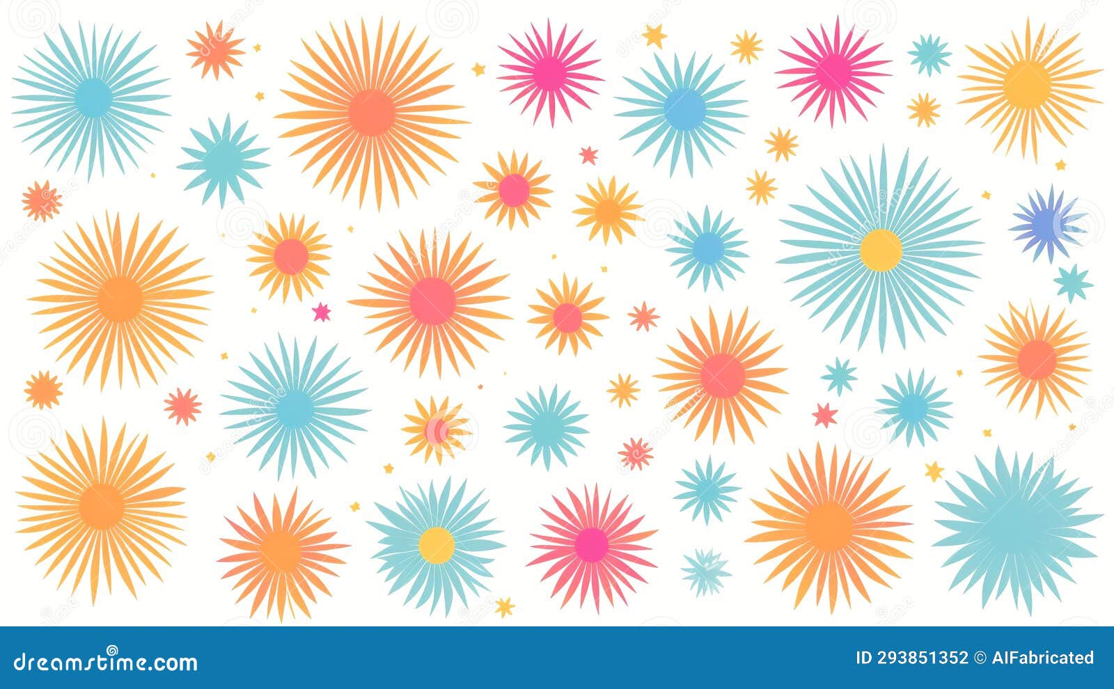 A Set of Colorful Stars on a White Background Stock Illustration ...