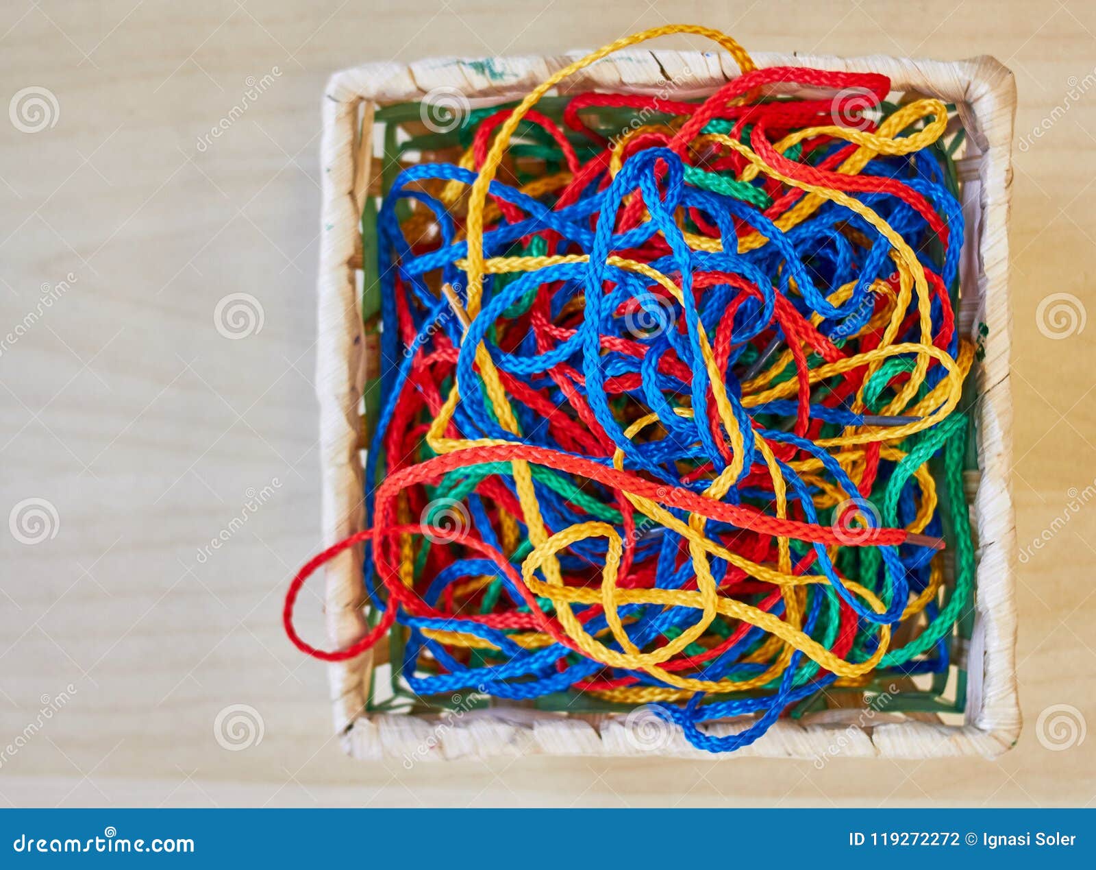 Set of Colorful Strings for School Crafts Stock Photo - Image of design ...