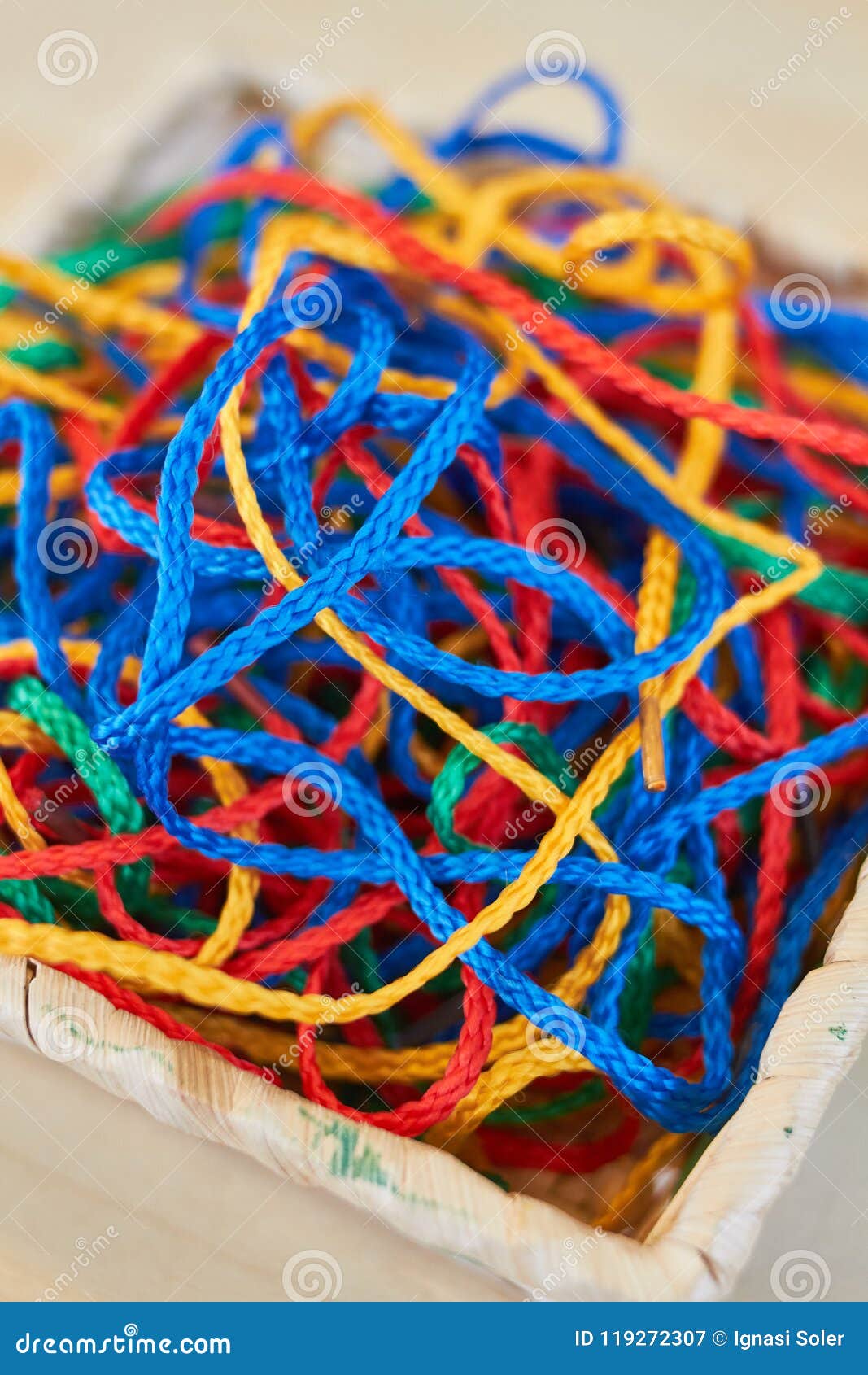 Set of Colorful Strings for School Crafts Stock Image - Image of cord ...