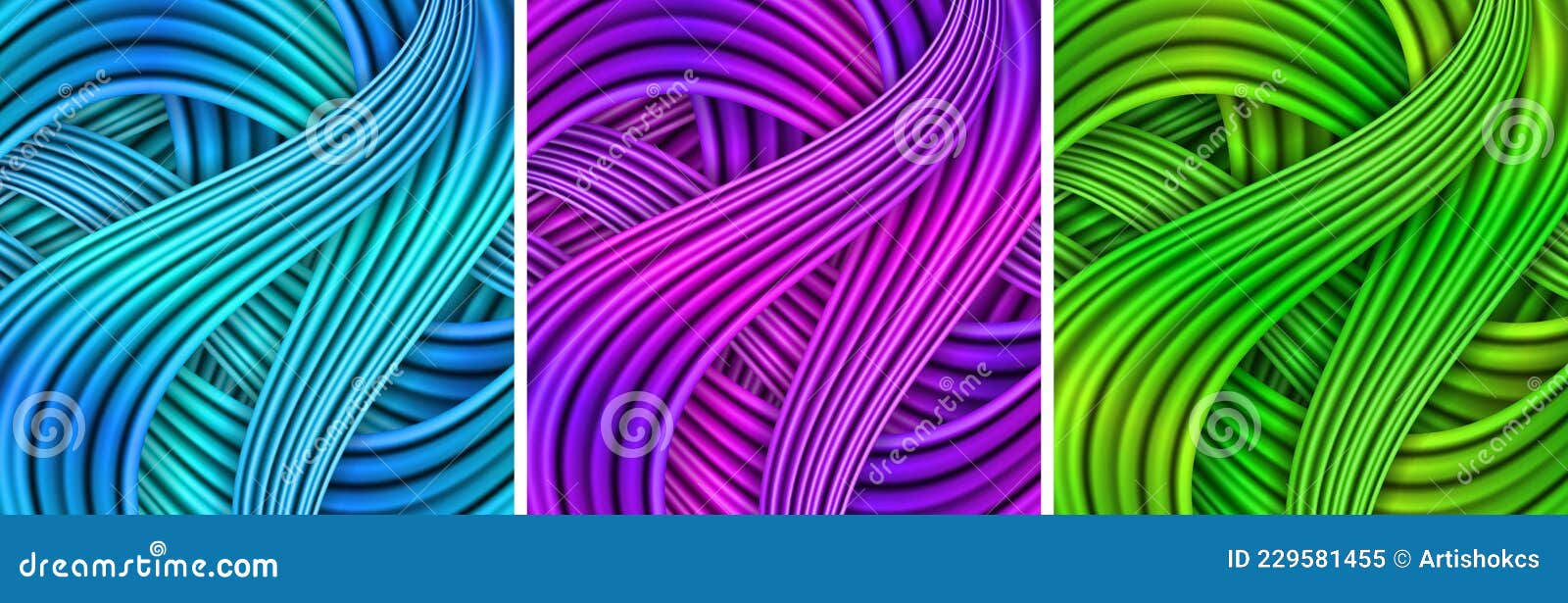 Set of Colorful Striped Backgrounds. Striped Background. Vector ...