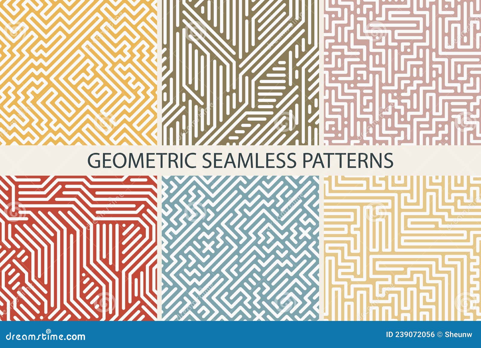 Set of Colorful Striped Seamless Vector Patterns - Digital Delicate ...