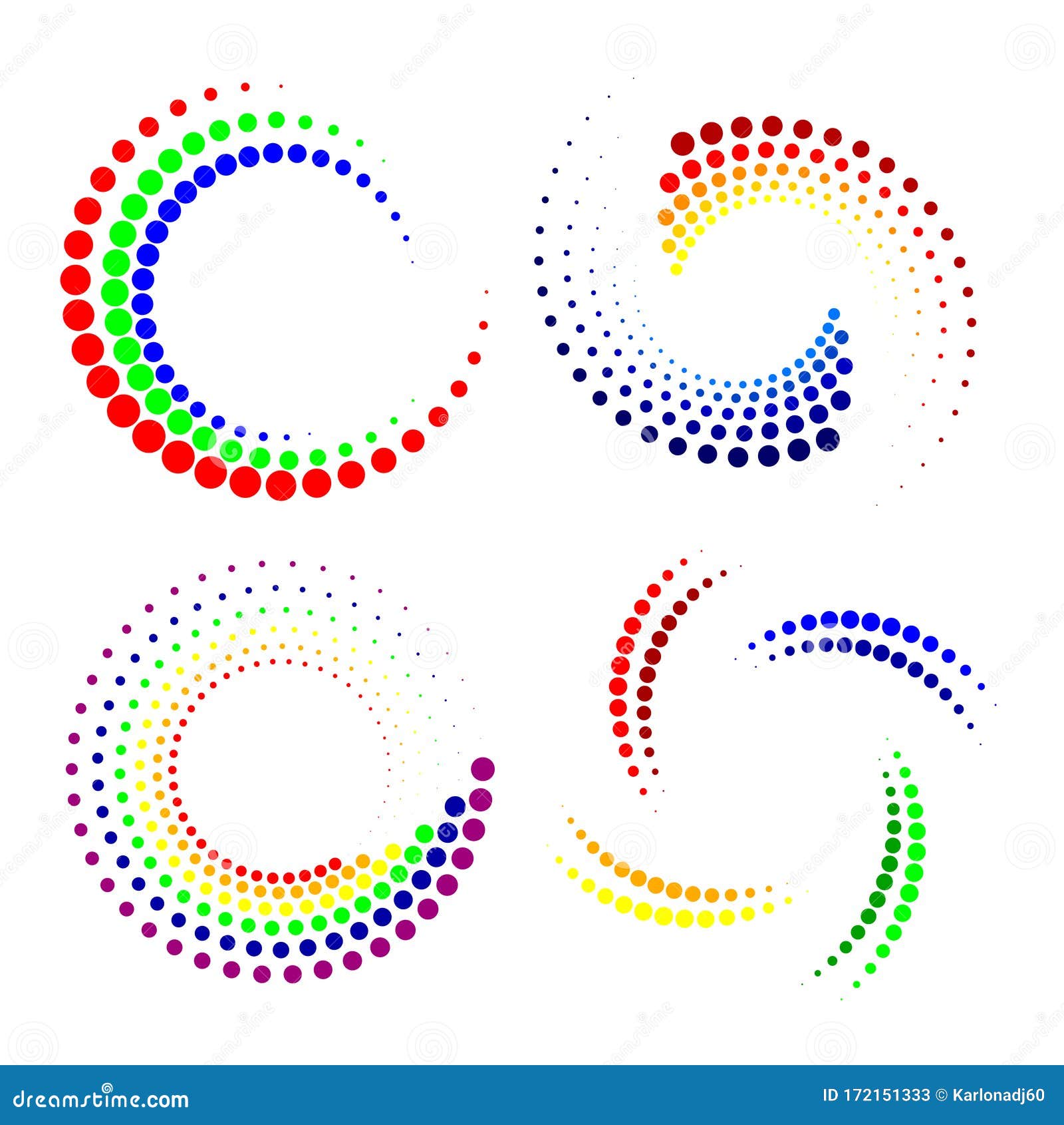 Set of Colorful Symbols in Round Form Stock Vector - Illustration of ...