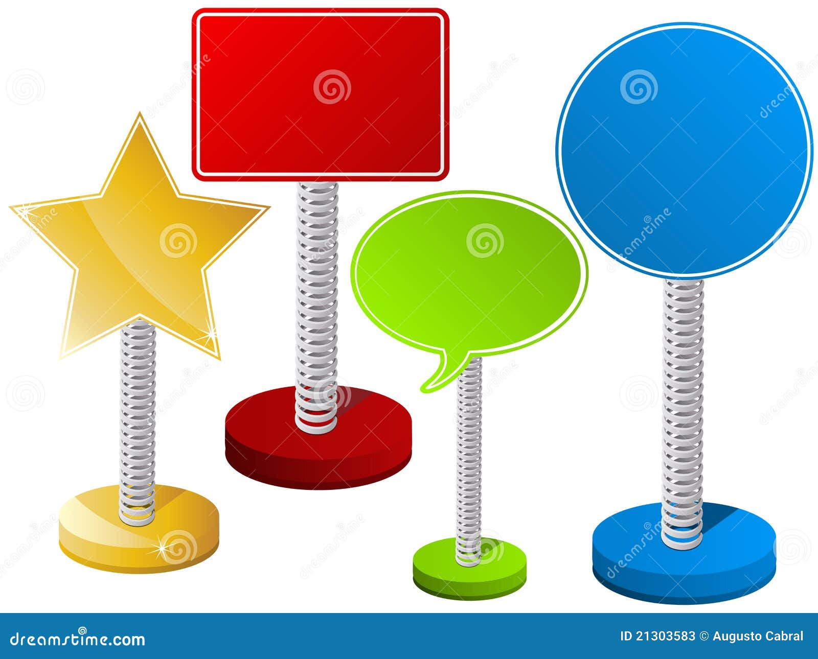 Set of Colorful Text Box on Metal Spring Stock Vector - Illustration of ... Set of Colorful Text Box on Metal Spring Stock Vector - Illustration of ...
