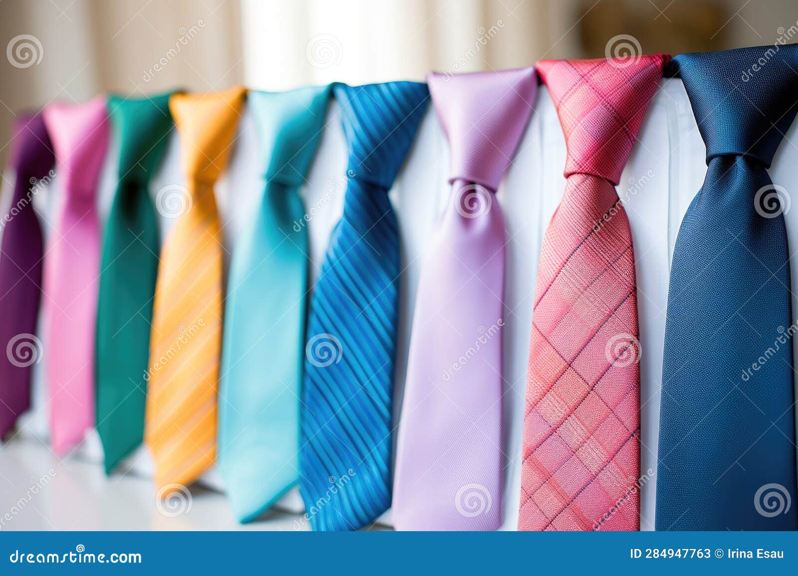 Set of Colorful Ties Isolated Stock Illustration - Illustration of ...