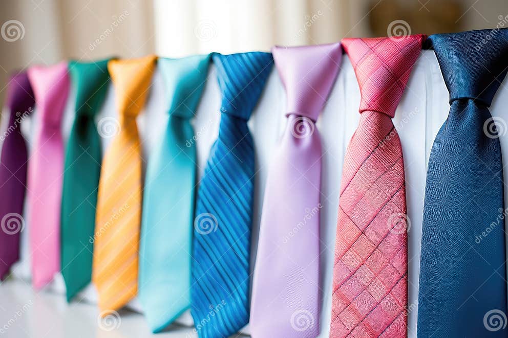 Set of Colorful Ties Isolated Stock Illustration - Illustration of ...