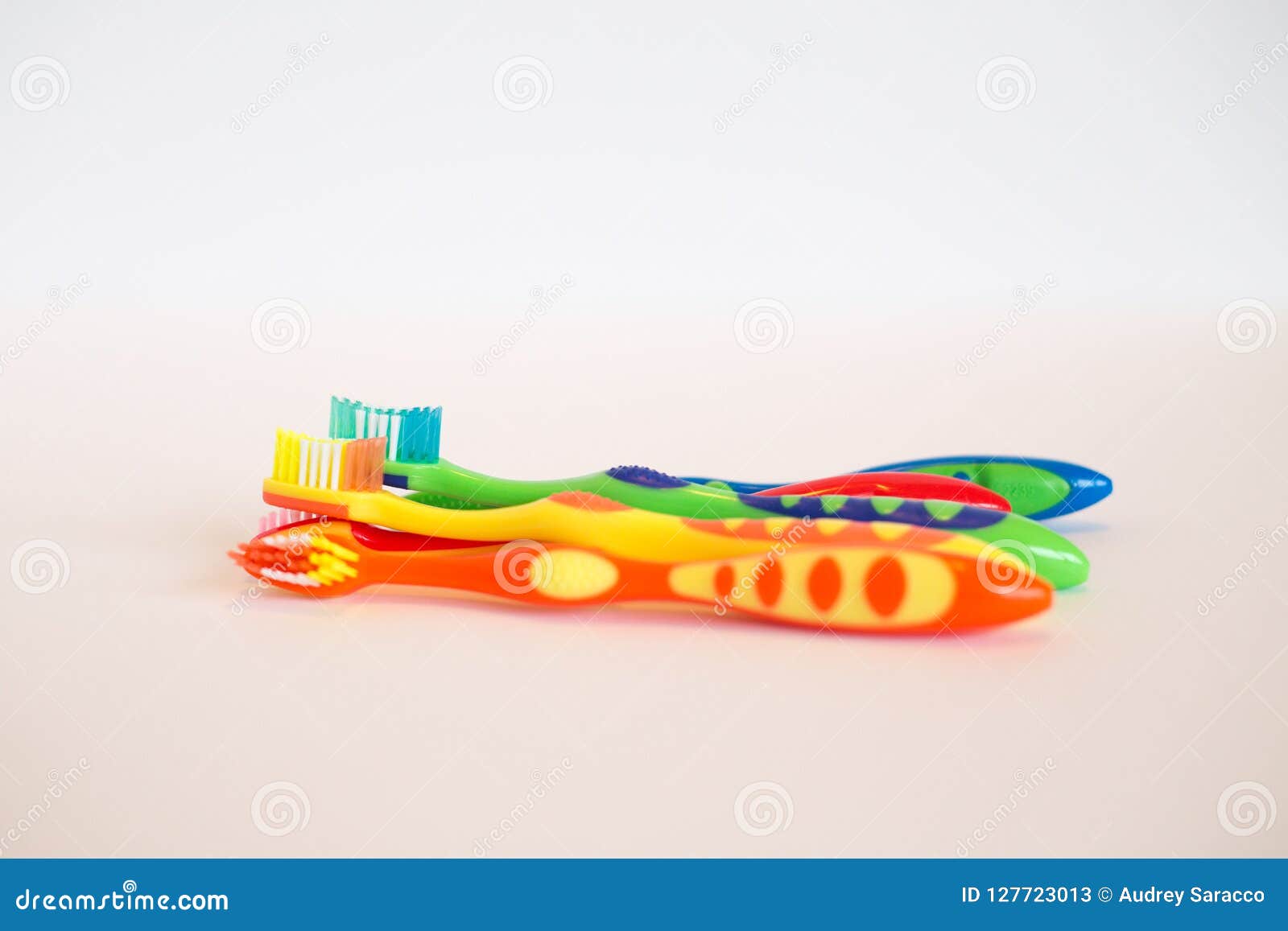Set of Colorful Toothbrushes Isolated Stock Image - Image of bristle ...