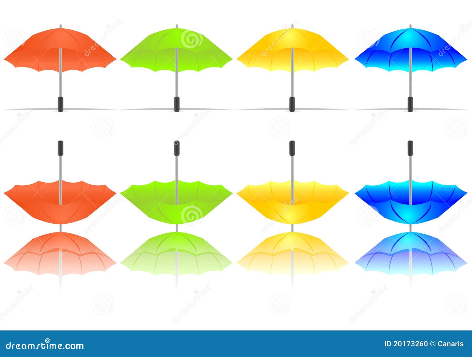 Set Of Colorful Umbrellas, Vector Illustration | CartoonDealer.com ...